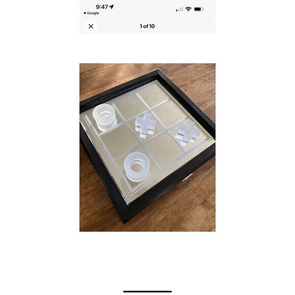 Saks Fifth Avenue | Games | Xo Tic Tac Toe Glass Mirror Board Game ...